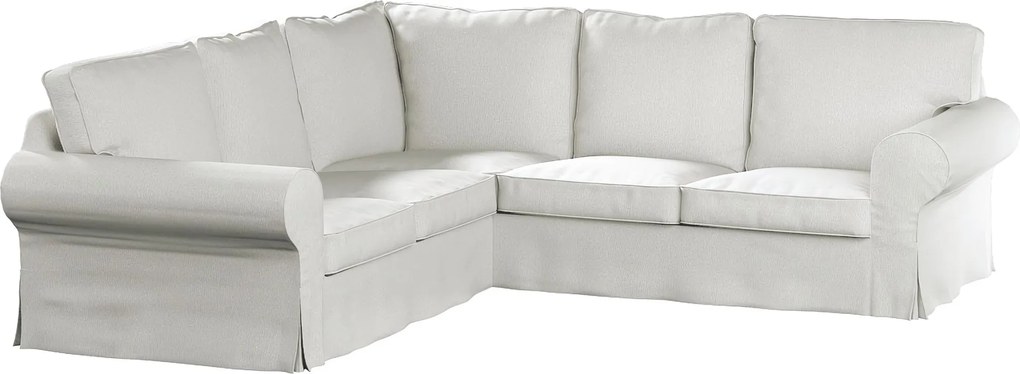 Potah na pohovku IKEA Ektorp rohová barva krémová látka pletený vzor