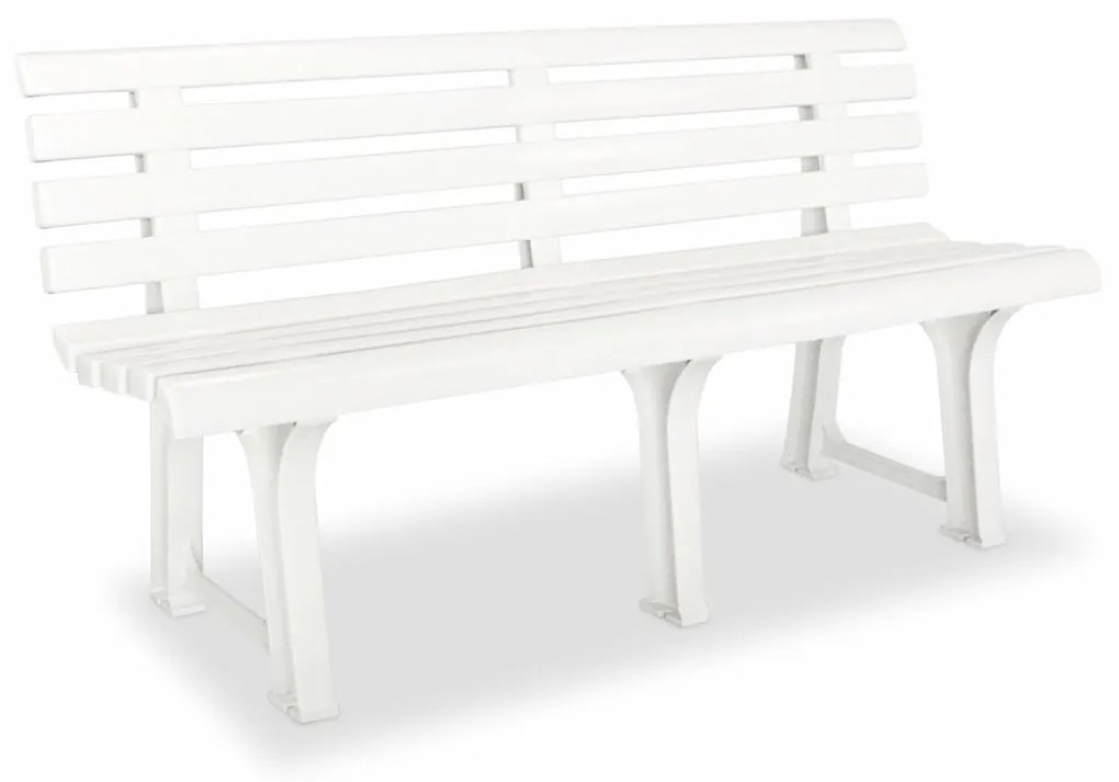 Zahradní lavice Gallina - plastová - bílá | 145,5 cm