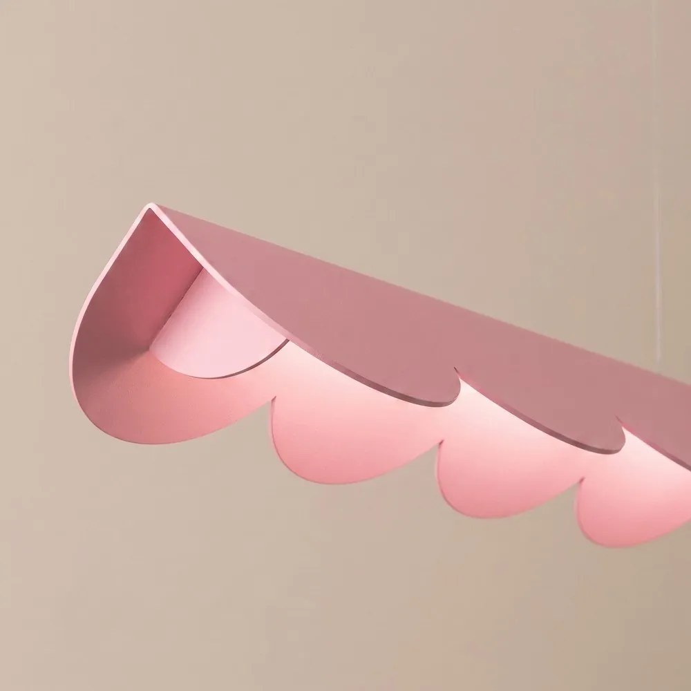 Růžové hliníkové LED závěsné svítidlo BISCUIT – Thoro