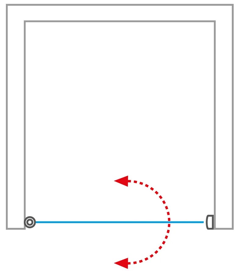 Roltechnik Outlet Dveře do niky EI PI2 se sadou profilů EI SET - bez vaničky Varianta: šířka: 100 cm - (EI PI2 + EI SET), Barva profilů a typ výplně: profily: brillant, výplň: Intimglass