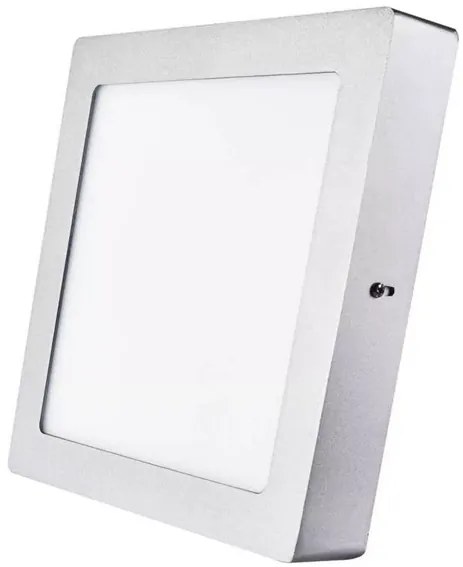 Emos lighting LED přisazený panel d. 224 mm, 18W, čtvercový Teplota světla: 4000 K, Barva materiálu: Stříbrná