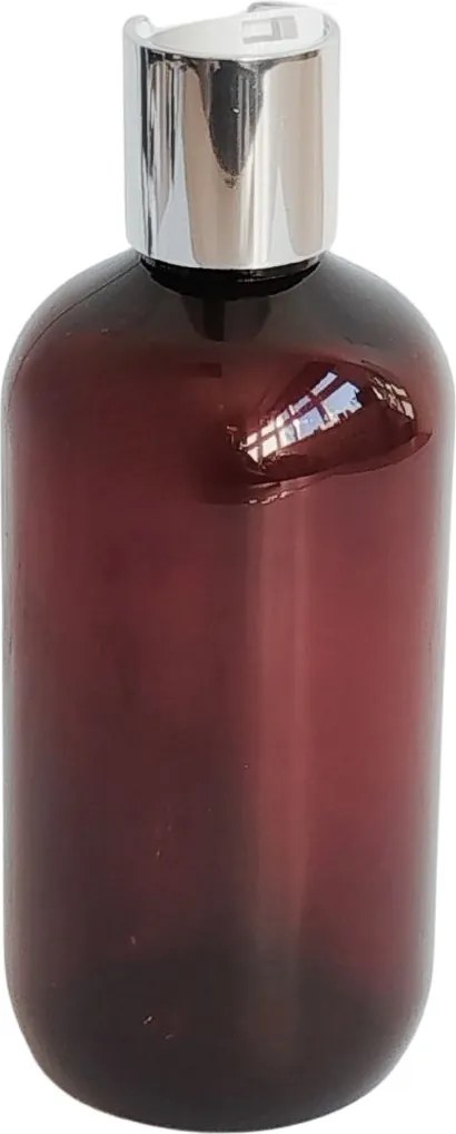 Dávkovač na mýdlo 300 ml hnědý s bílo-stříbrným DISC TOP BELA