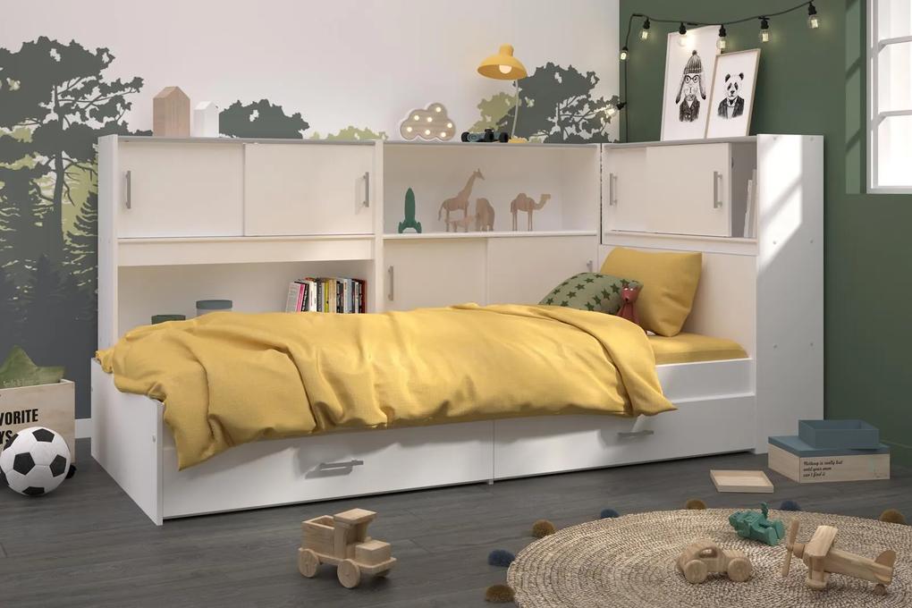 Aldo Dětská postel snoop 90x200 se třemi nádstavci pro kluka