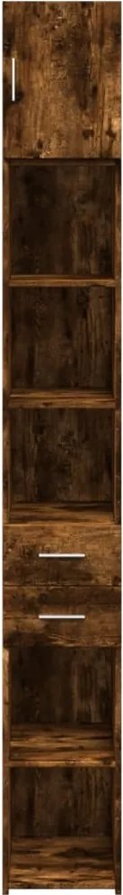 Úzká úložná skříňka kouřový dub 30x42,5x225 cm kompozitní dřevo 3281270