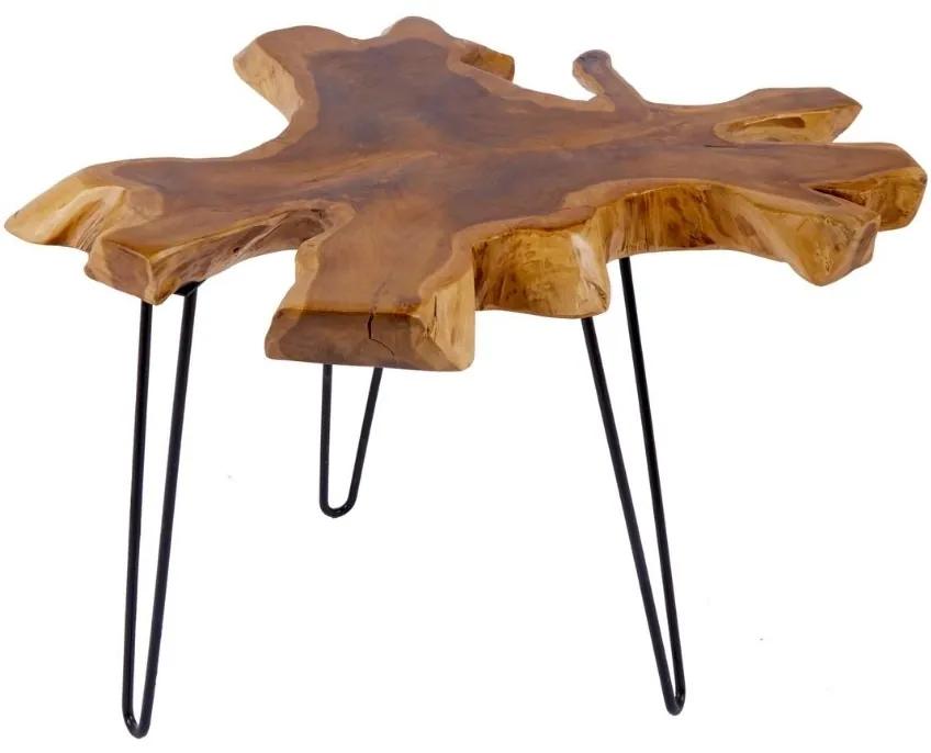 OnaDnes -20% Moebel Living Masivní teakový konferenční stolek Tekka 60x58 cm