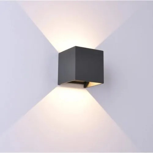 Venkovní nástěnné LED svítidlo MANTRA DAVOS černá 3000K IP54 2x6W
