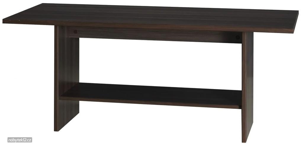 Konferenční stolek Oswaldo 1, LTD + ABS, jasan tmavý, 130x55x60 cm