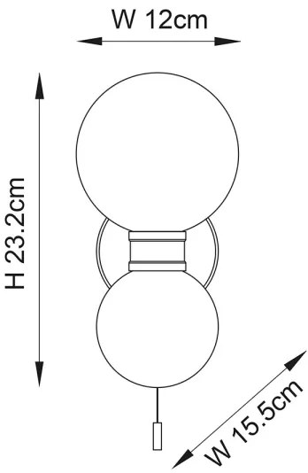 Endon 93523 - Koupelnové nástěnné svítidlo PULSA 2xG9/3W/230V IP44 černá