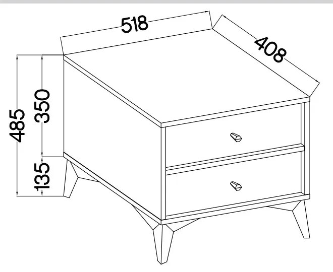 Falco Noční stolek Tomila 801/1 eukalyptus