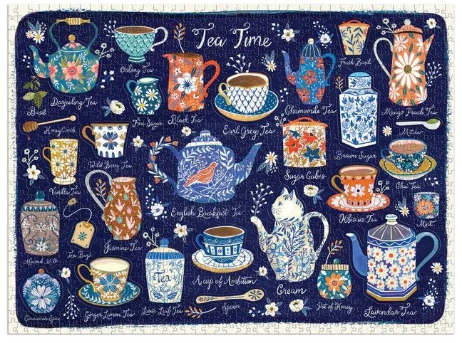 Galison Puzzle Čas na čaj 1000 dílků