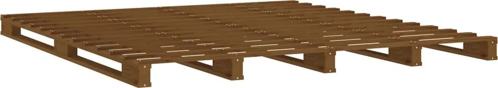 vidaXL Postel z palet 120 x 200 cm masivní borové dřevo [821389] Barva: medová hnědá