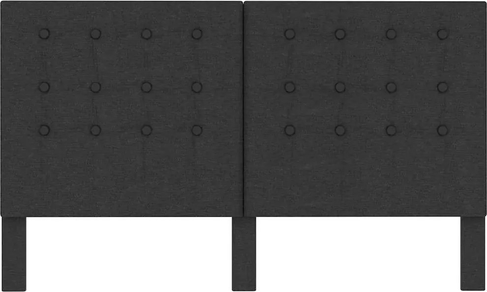 Prošívané čelo postele tmavě šedé textil 160 x 200 cm 287473