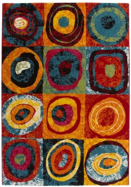Kusový koberec Espo 307 rainbow 80 x 150 cm
