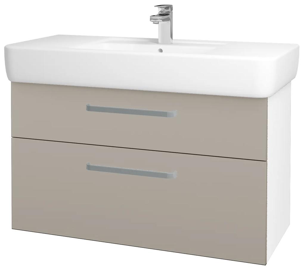 Dřevojas Koupelnová skříň Q MAX SZZ2 100 Varianta: N01 Bílá lesk / Úchytka T01 / D17 Colorado