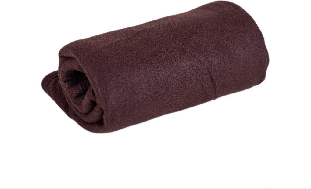 Deka Fleece tmavě hnědá 150x200cm TiaHome