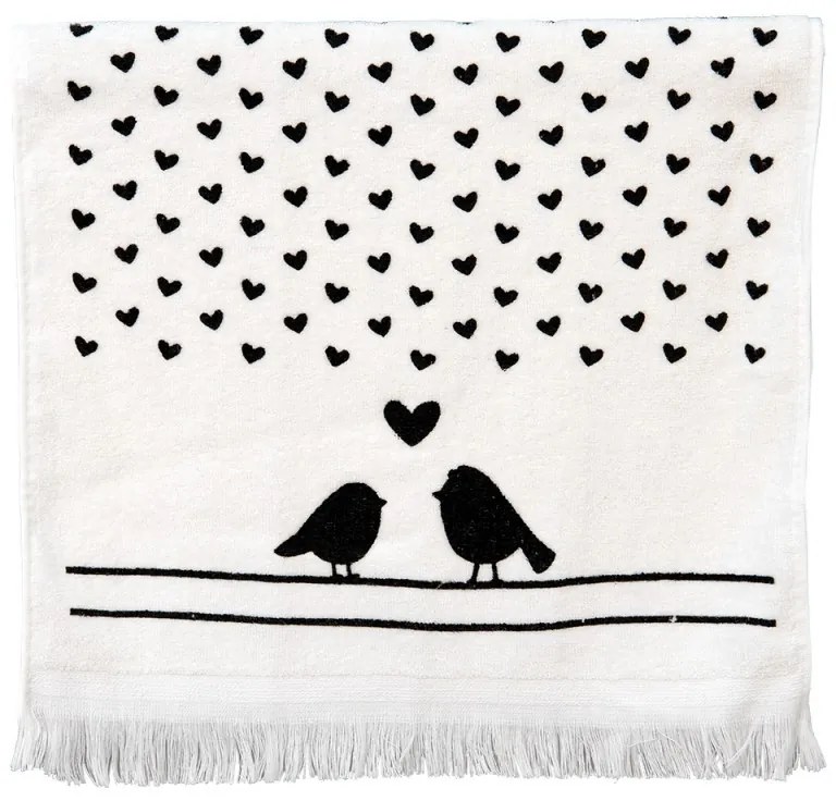 Kuchyňský froté ručník s ptáčky Love Birds - 40*66 cm