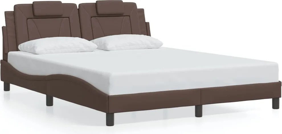 Rám postele Viana s LED bez matrace hnědý 160 x 200 cm 3214031