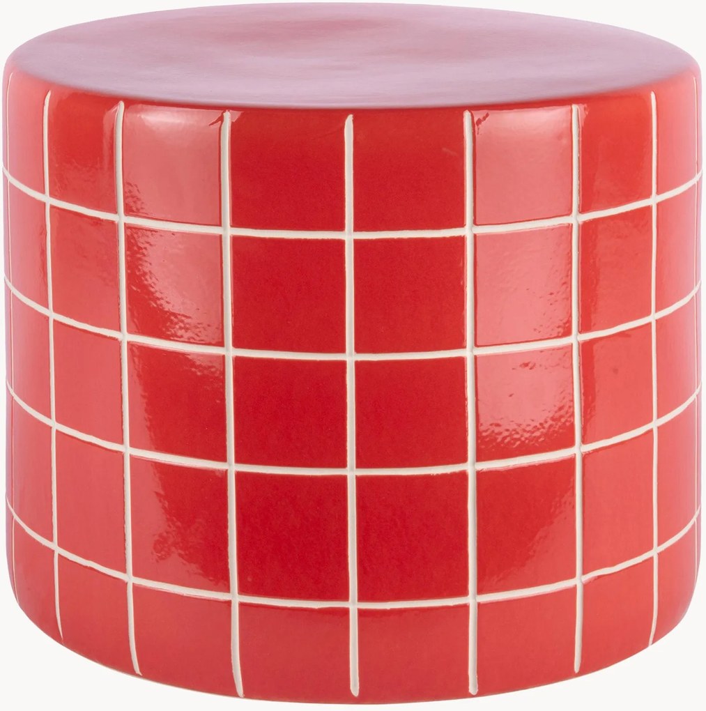 Kulatý odkládací stolek Retro Tiles