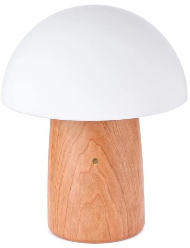 Stmívatelná stolní lampa v přírodní barvě se skleněným stínidlem (výška 32 cm) Alice – Gingko