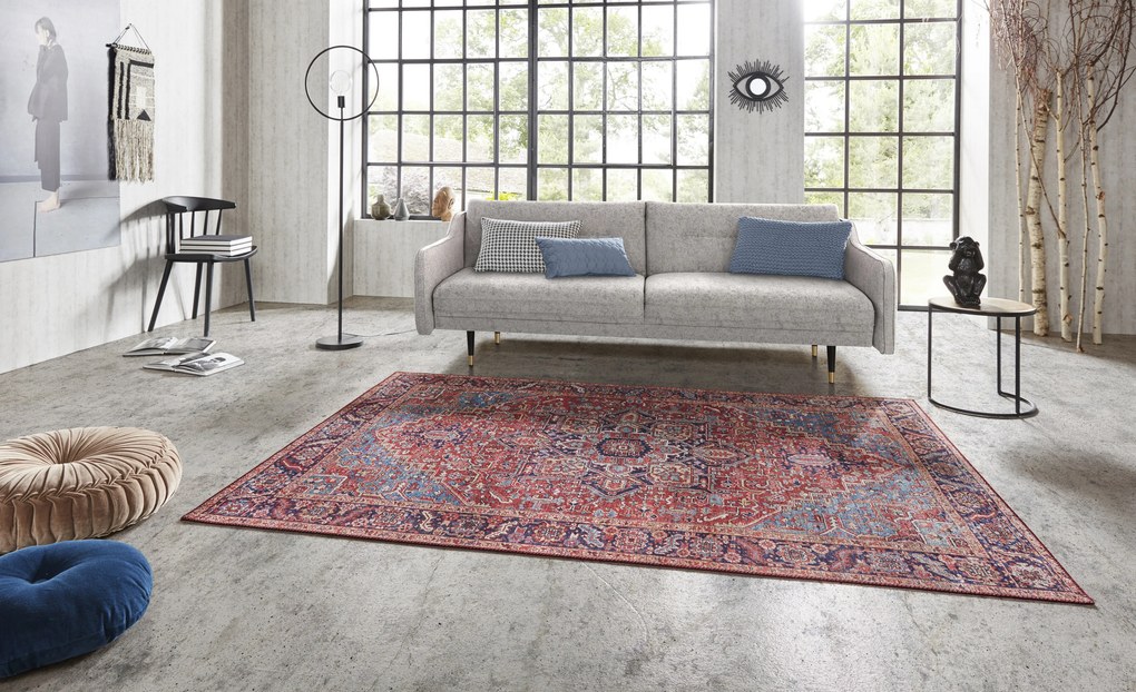 Hanse Home, Kusový koberec Asmar 104012 Orient/Red, 200x290, červená, obývací pokoj