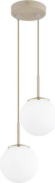 Brilagi - Lustr na lanku MILO ECRU 2xE27/60W/230V béžová/zlatá