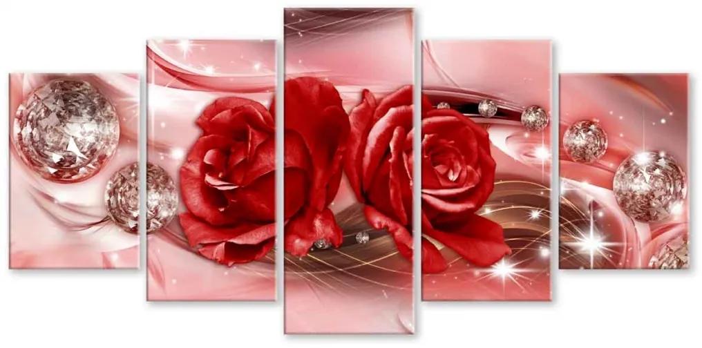 Malvis ® Obraz Abstraktní růže červená Velikost: 100x50 cm