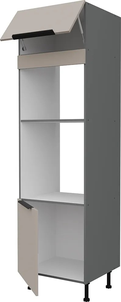 ARIA ta | vysoká skříňka 60 DPM-215 2F na vestavnou troubu a mikrovlnku | 60 cm | ANTI FINGERPRINT povrch | antracit/béžová
