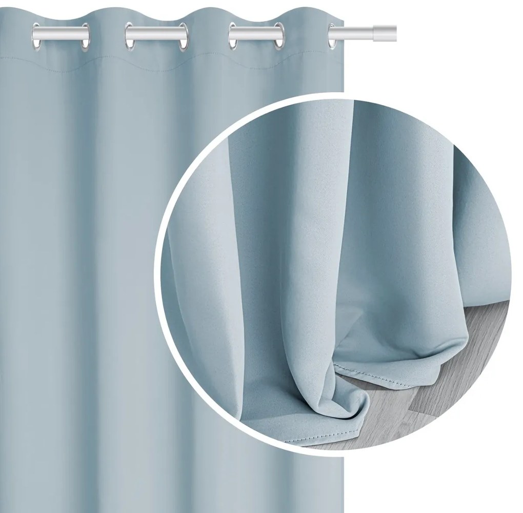 Spod Igły i Nitki Blackout zatemňovací závěs 140x250 bluektina připraven na průchodky Hold Blackout