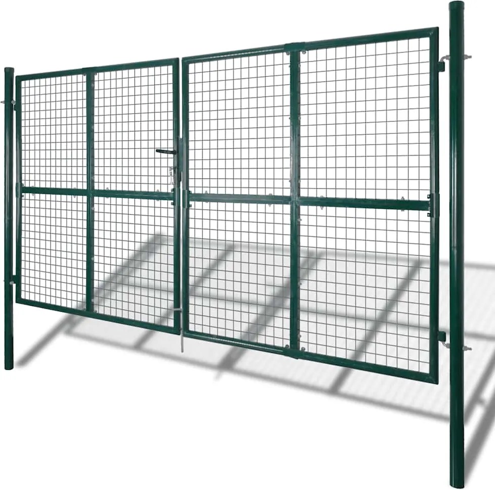 Dvoukřídlé plotové brány 300 x 150 cm práškově lakovaná ocel 142025