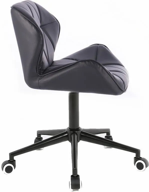 LuxuryForm DESIGN Otočná židle MILANO na černé podstavě s kolečky - černá