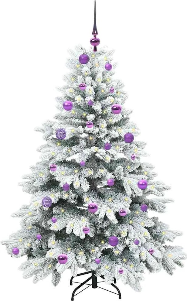 Umělý vánoční stromeček s 150 LED diodami Bílá 150 cm PE a PVC 3397607