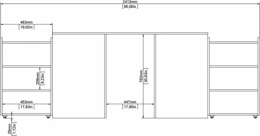 Úložné čelo postele Simplicity 145 cm, hikora jackson