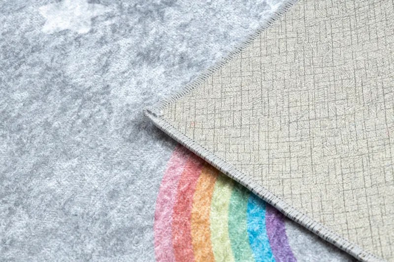 Dywany Łuszczów, Dětský kusový koberec Junior 52063.801 Rainbow grey, 120x170, šedá, dětský pokoj
