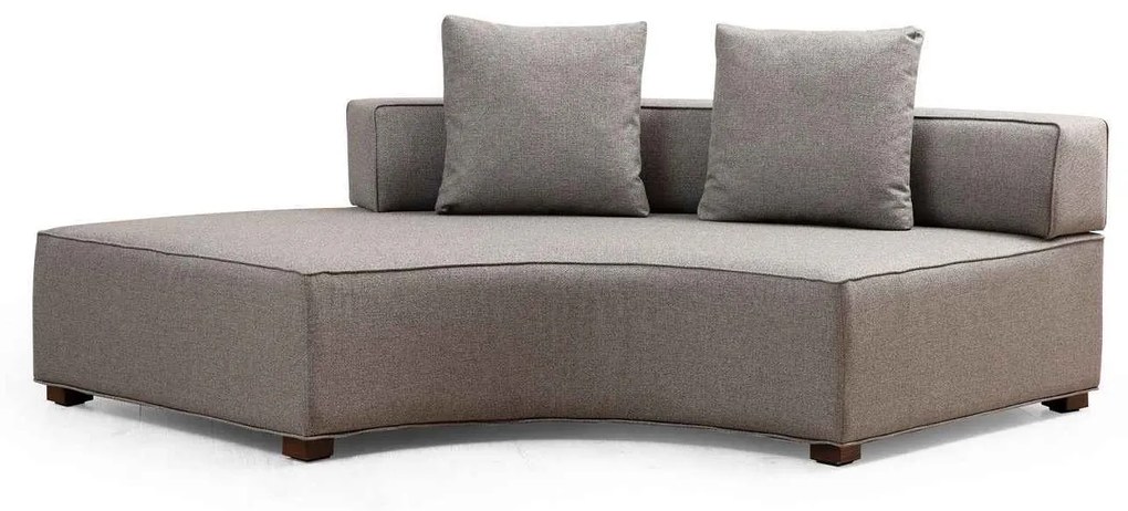 Designová rohová sedačka Galatea 180 cm šedá - pravá