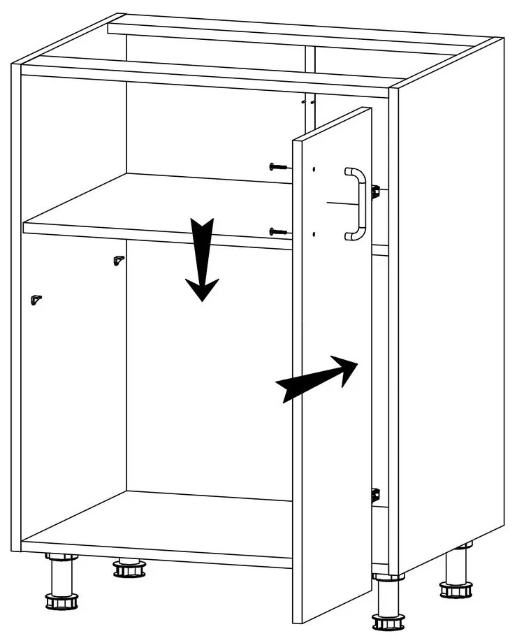 Kuchyňská linka Aspen A | 520 cm | bílá lesk