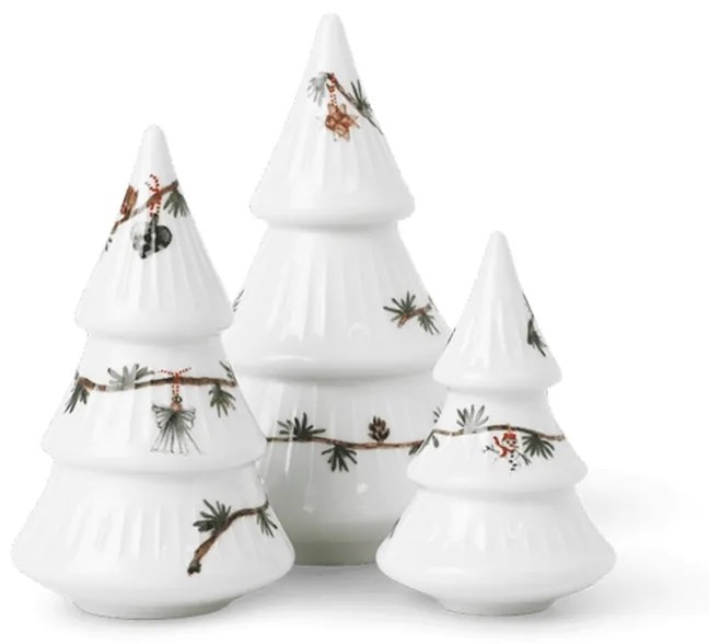 Porcelánové stromečky Hammershoi Christmas - set 3 Kähler