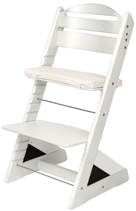 Jitro Dětská rostoucí židle Plus bílá Šedý klín + šedý