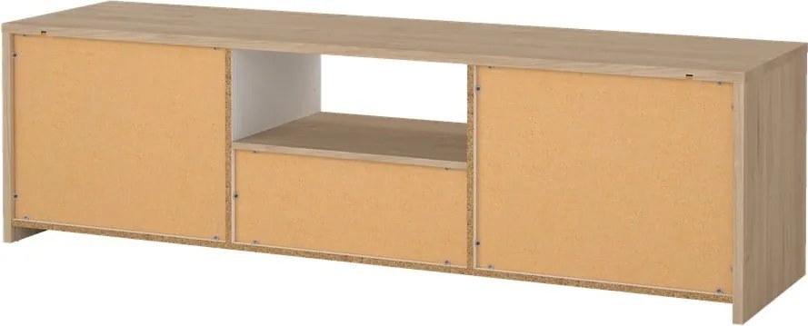 Bílý/v přírodní barvě TV stolek v dekoru dubu 179x52x48 cm Next – Tvilum