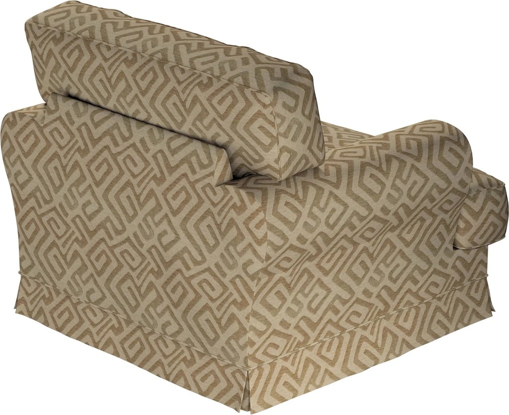 Potah na křeslo IKEA Ekeskog barva béžová látka pletený vzor, vzorované