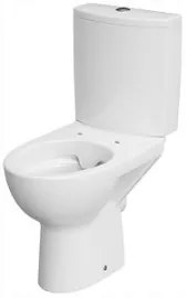 Cersanit Parva, kombi wc s horizontálním odtokem, boční přívod vody, splachování 3/6L + antibakteriální sedátko z duroplastu, bílá, K27-001