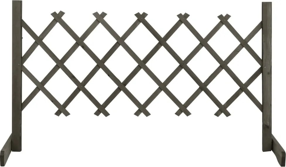 vidaXL Zahradní trelážový plot 120 x 60 cm masivní jedle [314823] Barva: Šedá