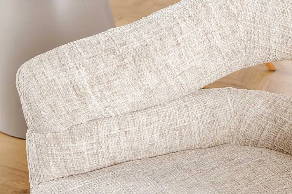Designová otočná židle Yenibeth béžová / dub