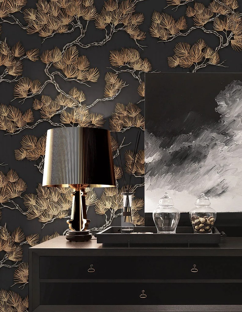 Luxusní vliesová tapeta Větvičky stromů WF121015, Wall Fabric, ID Design