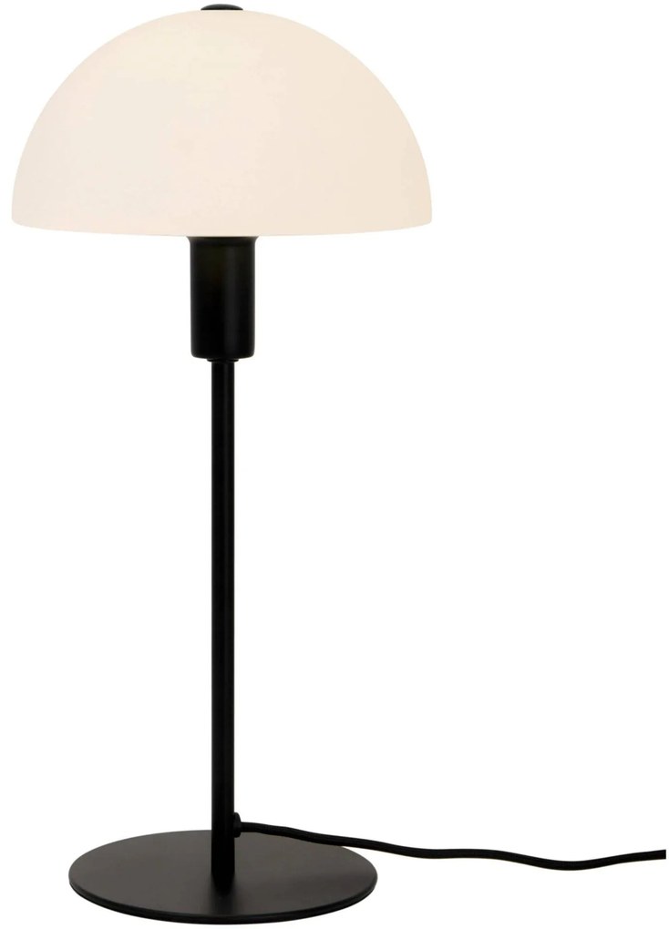 Stolní lampička NORDLUX Ellen s opálovým sklem - černá