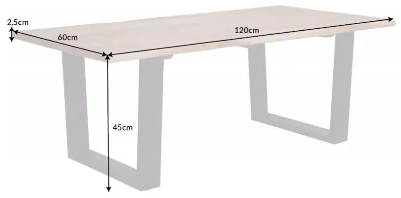 Massive home | Konferenční stolek MAMMUT 120 CM masiv akácie