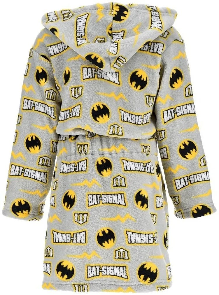 Dětský / chlapecký coral fleece župan s kapucí Batman, EU 104 Šedá
