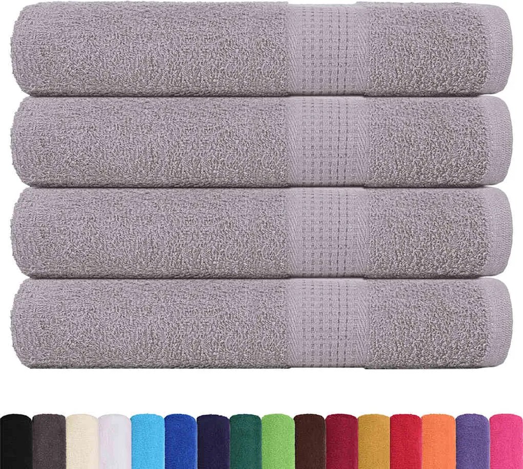 Ručníky FROGN 4 ks šedé 100x200 cm 360 g/m² 136843