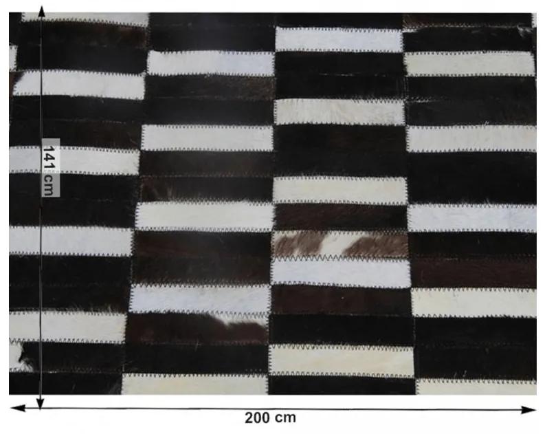 TEMPO Luxusní koberec, pravá kůže, KŮŽE TYP 6 Rozměr: 141x200 cm
