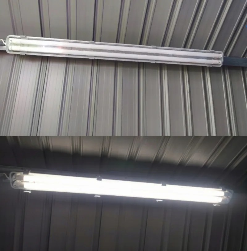 8x Hermetické svítidlo 120 cm s LED trubicemi do garáže a dílny