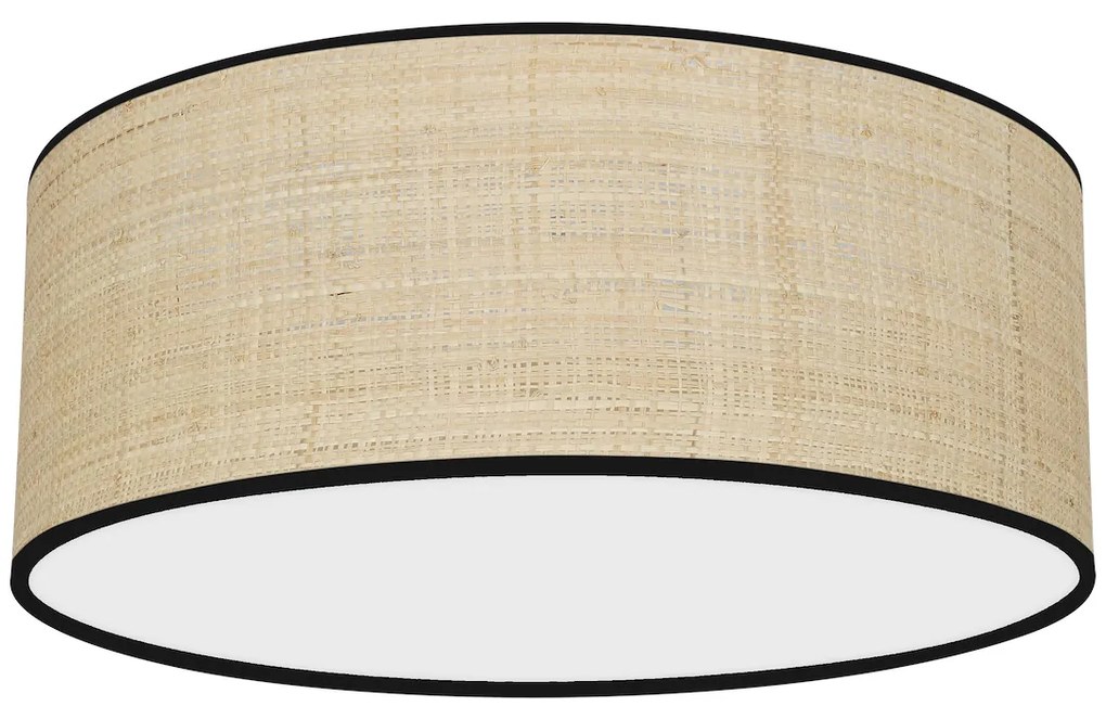 Stropní svítidlo Marshall, 1x ratanové stínítko, (bílé plexisklo), (fi 40cm), b